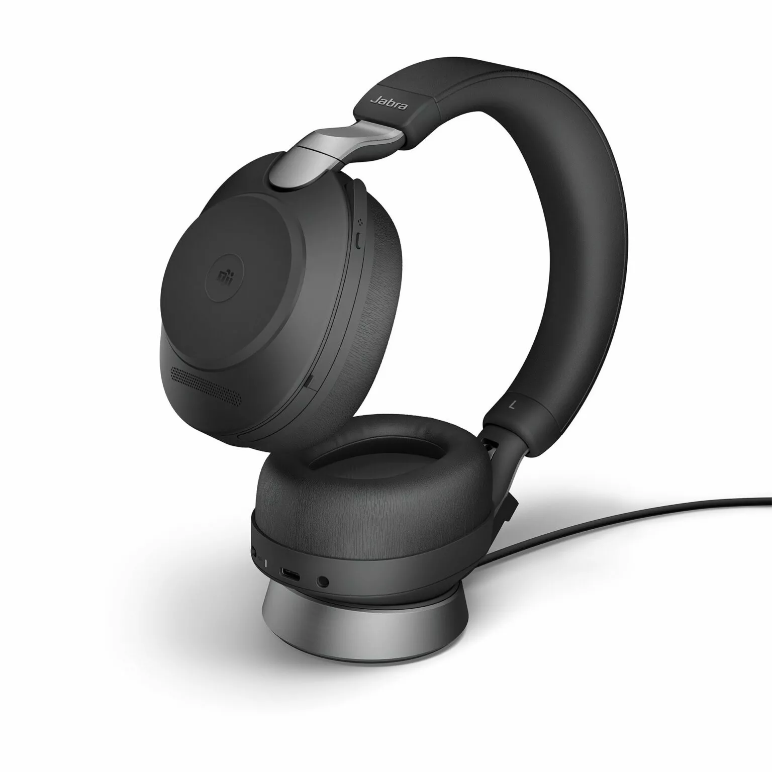 Jabra Evolve2 85 MS Stereo Bluetooth ANC Headset with Charging Stand ...