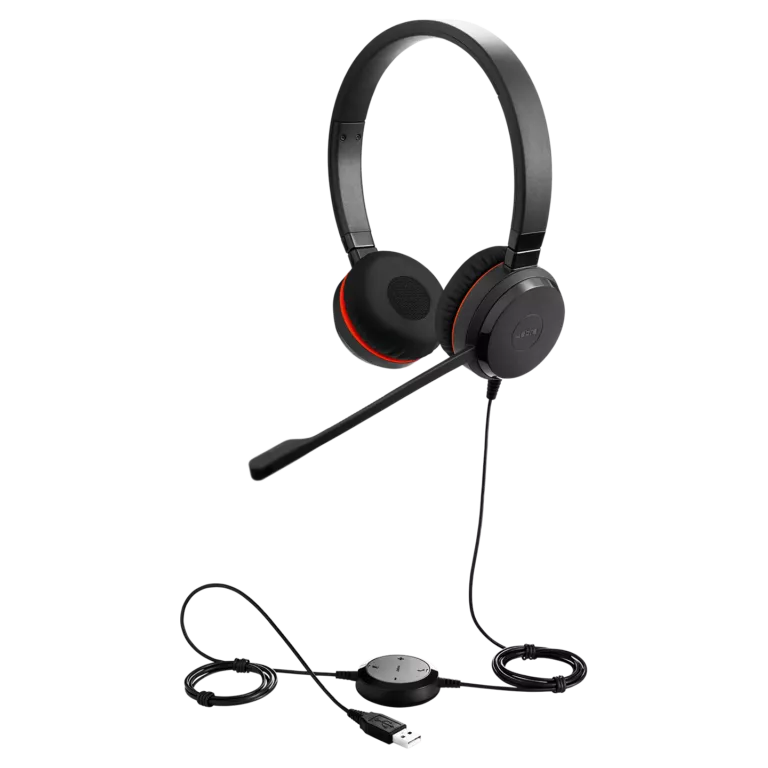 Jabra Evolve 20 UC Stereo SE USB-A Corded Headset – Ideal Headsets