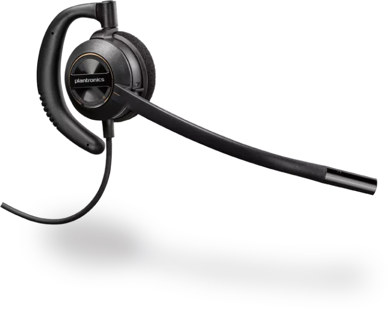 Plantronics HP Poly HW530 EncorePro OTE Corded Headset QD – Ideal Headsets