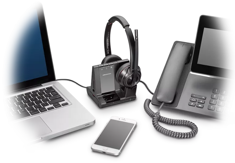 Plantronics HP Poly 8220 Office ANC Wireless UC Stereo DECT Headset, PC ...