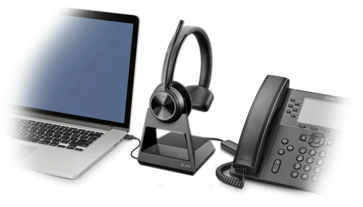 Plantronics HP Poly Savi Office 7310 DECT Monaural Wireless Headset ...