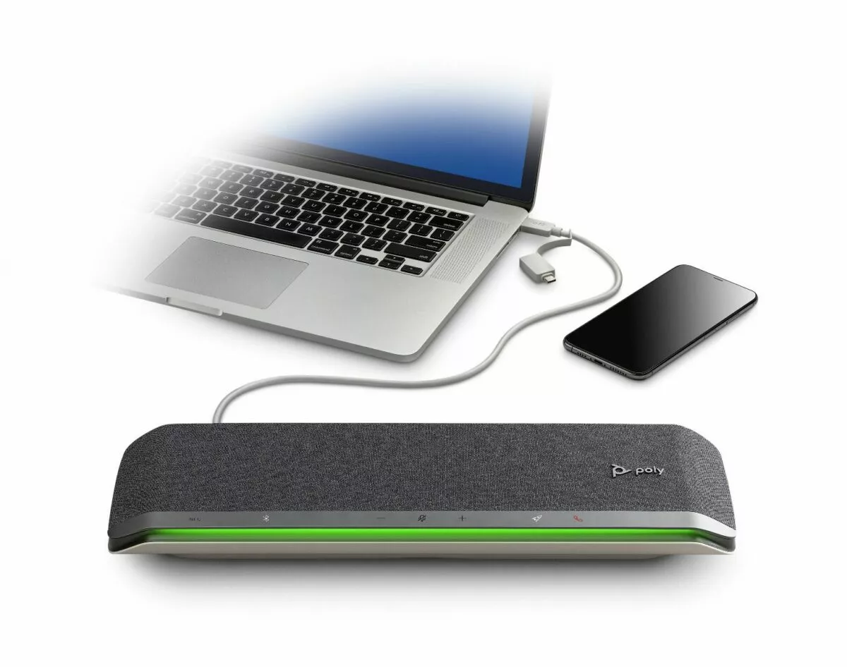 Plantronics Poly Sync 60 UC USB-A & USB-C Corded And BT Speakerphone ...