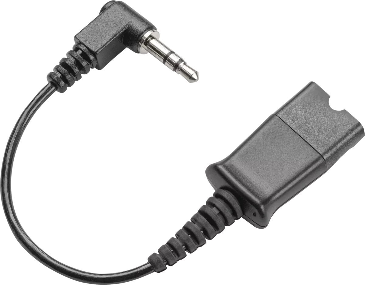 Plantronics/Poly QD To 3.5mm Right Angle Cable – Ideal Headsets