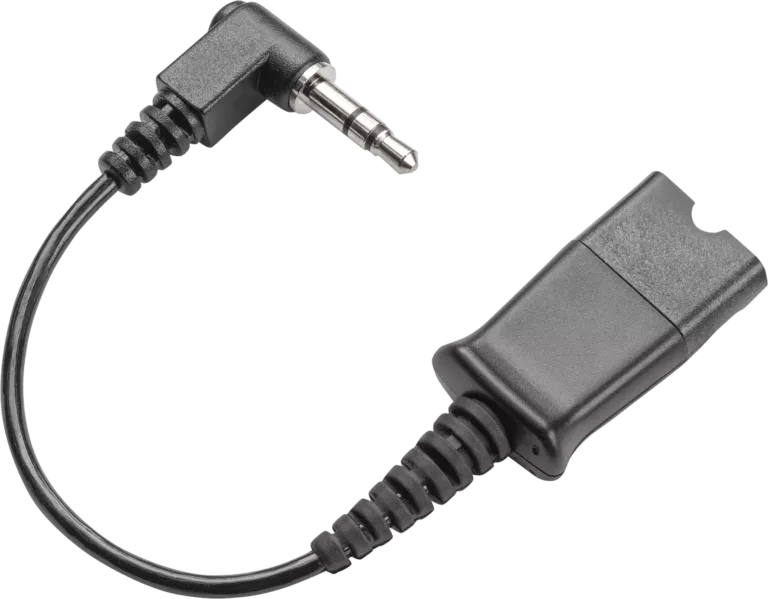 Plantronics/Poly QD To 3.5mm Right Angle Cable – Ideal Headsets