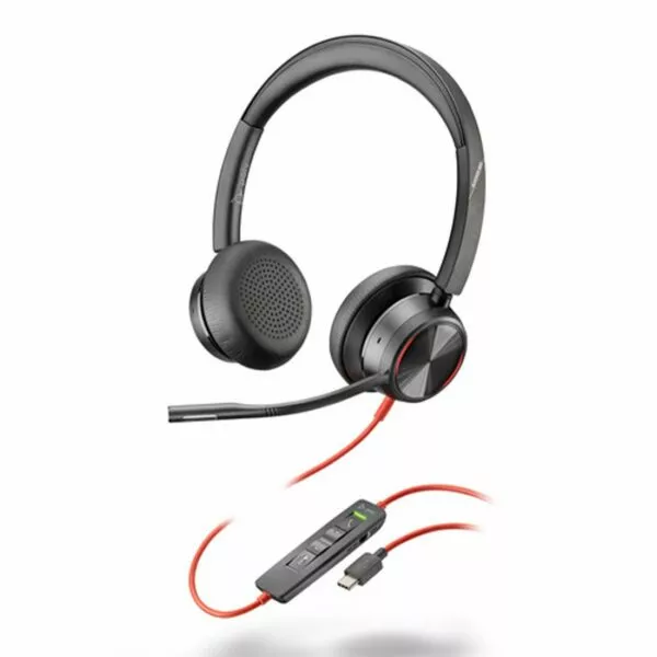 Plantronics HP Poly Blackwire 8225 UC Stereo ANC Corded Headset USB-A ...
