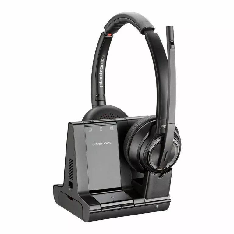 Plantronics HP Poly 8220 Office ANC Wireless UC Stereo DECT Headset, PC ...